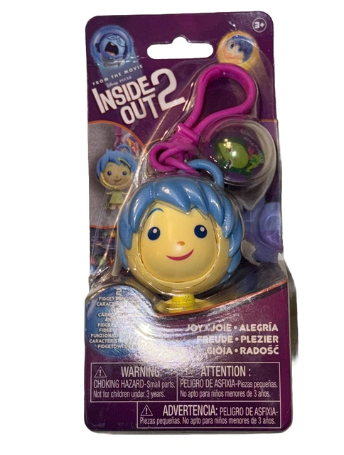 DISNEY PIXAR INSIDE OUT 2 Fidget Figure Bag Clip On Keychain JOY £13.99 ...
