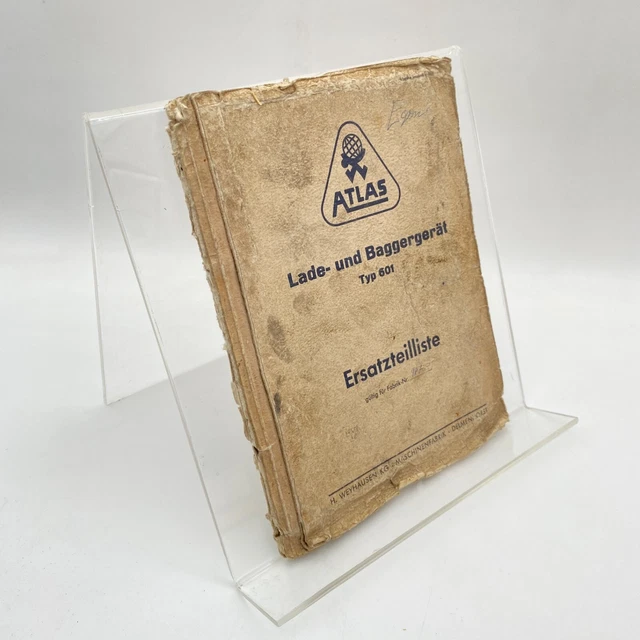 ATLAS CHARGEMENT- ET Baggergerät Type 601 Liste Pièces Détachées ...