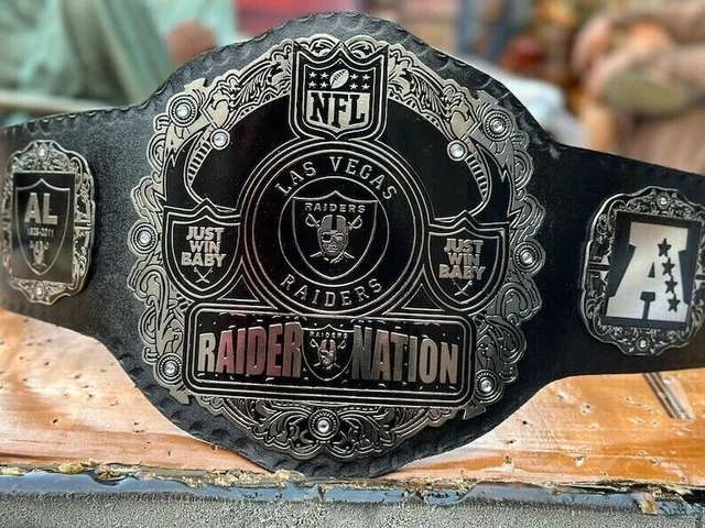 LAS VEGAS RAIDERS Super Bowl Football NFL Championship Belt 2mm Brass ...