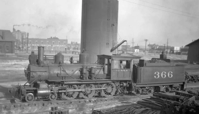 AT&SF SANTA FE Railroad locomotive engine No. 366 type 4-6-0 OLD TRAIN ...