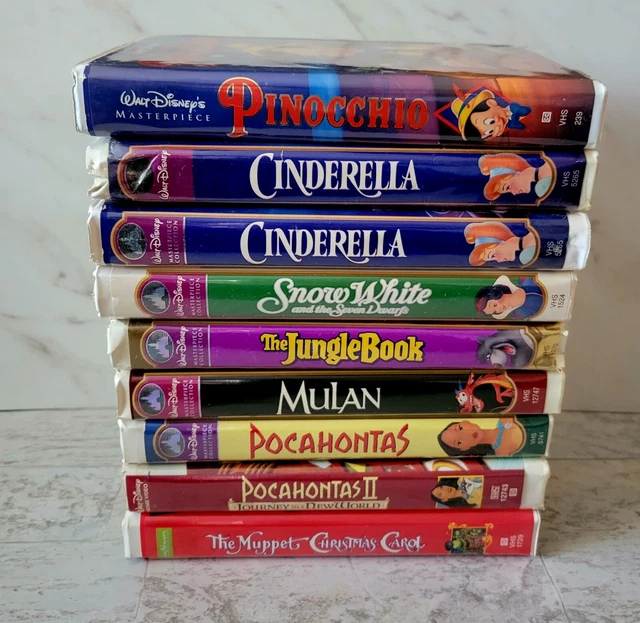 WALT DISNEY MASTERPIECE Collection Animated Movie VHS Tapes Vintage Lot ...