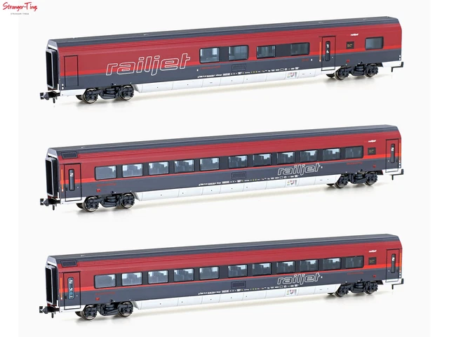 HOBBY TRAIN OBB Railjet Italien Coach Set (3) VI N Gauge £172.99 ...