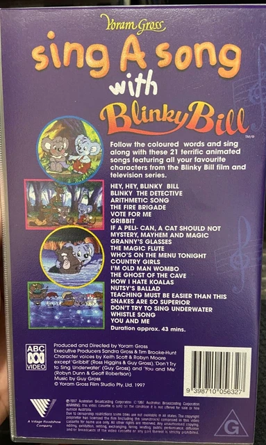 SING A SONG With Blinky Bill VHS VIDEO TAPE (Australian kids cartoon ...