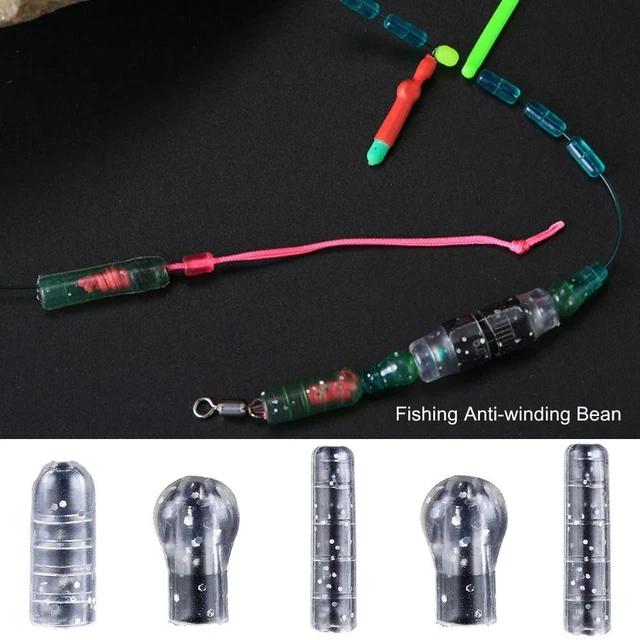 SILICA GEL FISHING Anti-winding Bean Bobber-Stopper Float Stopper ...