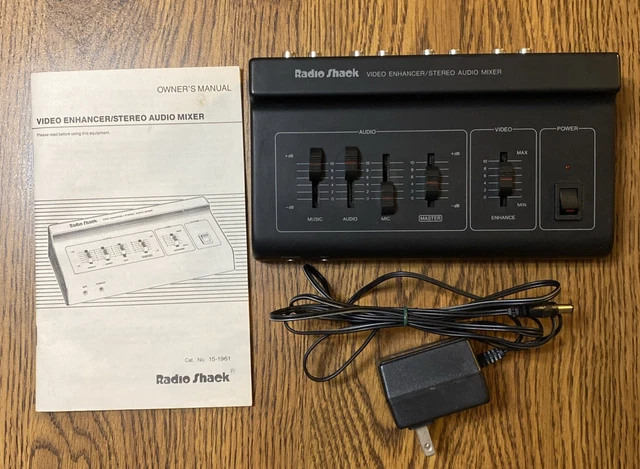 VINTAGE RADIO SHACK Realistic Video Enhancer 15-1961 Stereo Audio Mixer ...