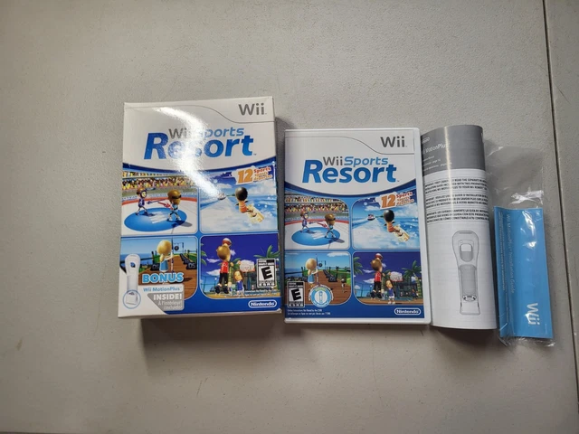 WII SPORTS RESORT with Big Box Manuals No Wii Motion Plus Adapter Free ...