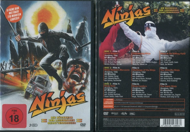 9 NINJA ACTION-TRASH Filme Box Sammlung (80)er (NEU) Ninja Condors ...