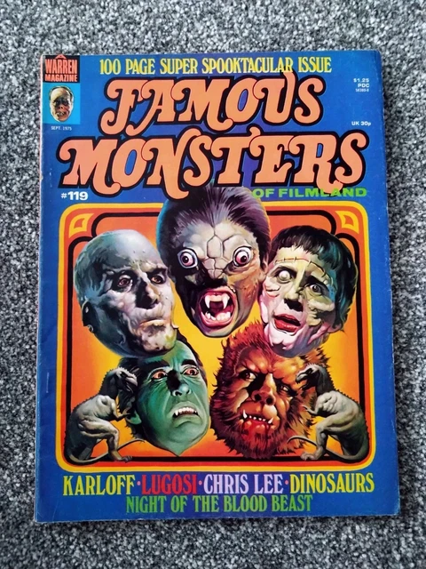 FAMOUS MONSTERS OF Filmland #119 Vintage Horror Movie Magazine 1975 ...