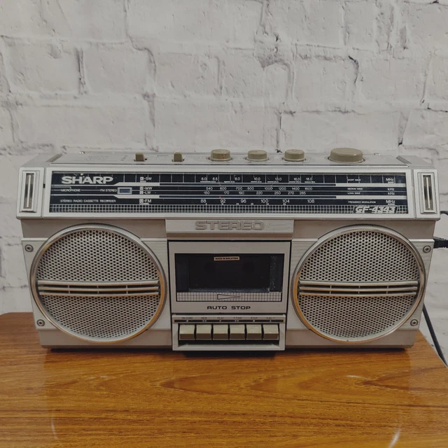 VINTAGE RETRO RADIO Sharp Stereo Boombox Ghetto Blaster GF-4343 REQUIRES BELT £22.00 - PicClick UK