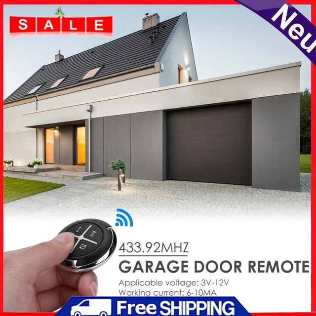 ROUND 433MHZ REMOTE Control Garage Door Electric Gate Clone Key Fob ...
