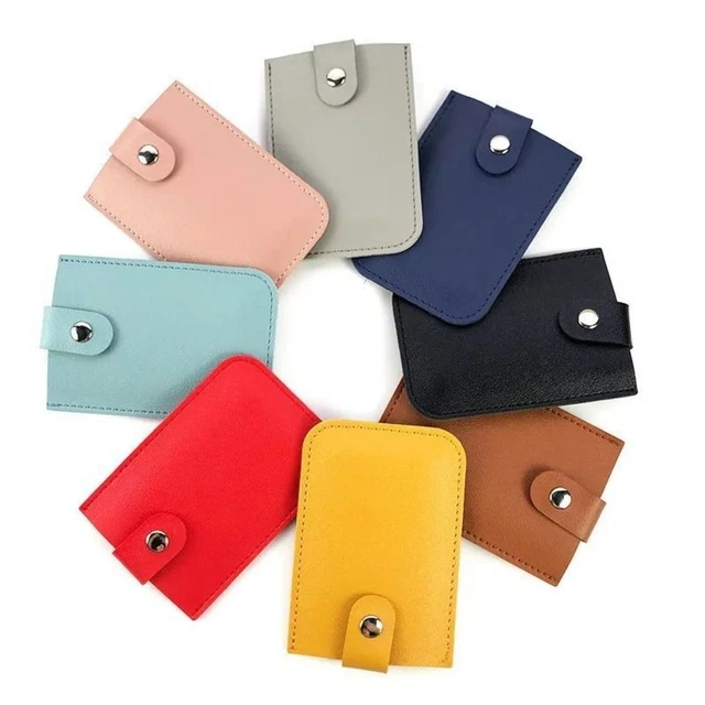 PULL-OUT TYPE ID Card Holder Laminated Concealed PU Leather Purses ...