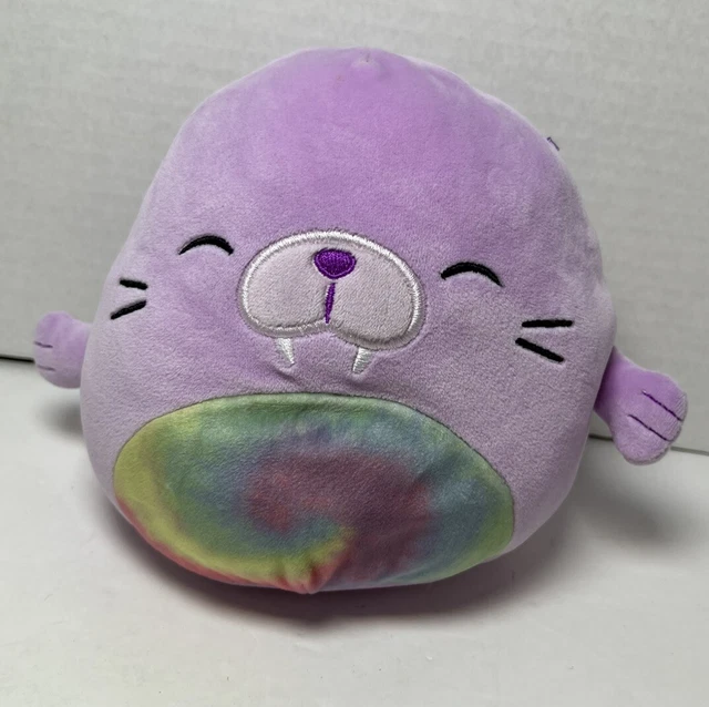 SQUISHMALLOWS ROU THE Walrus Purple Rainbow Belly Swirl Supercute 7.5 ...