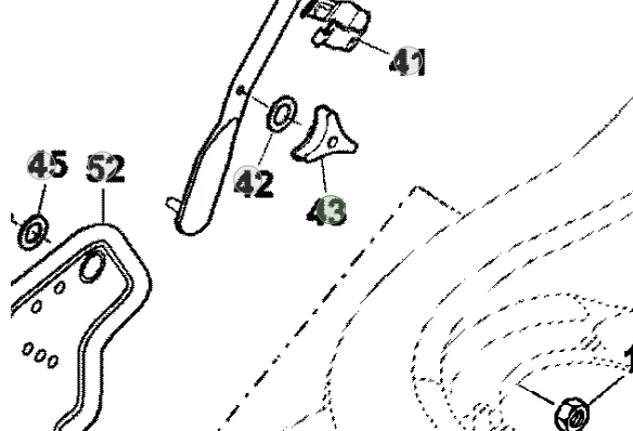 TONDEUSE À GAZON authentique John Deere JX90 Walk Behind SA1597 écrou ...