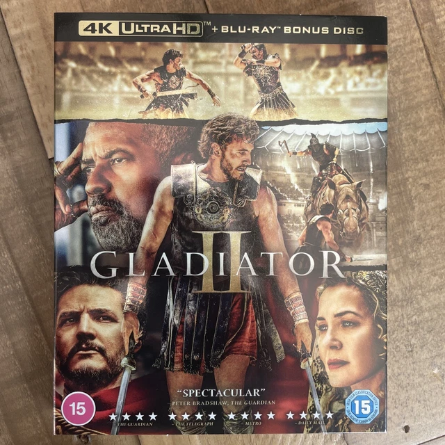 GLADIATOR II 4K UltraHD + Blu-Ray Bonus Disc £24.63 - PicClick UK