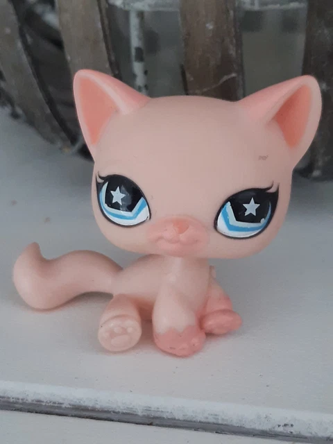 LITTLEST LPS PETSHOP #959 Cat Shorthair Chat Chartreux Rose Yeux Bleus ...