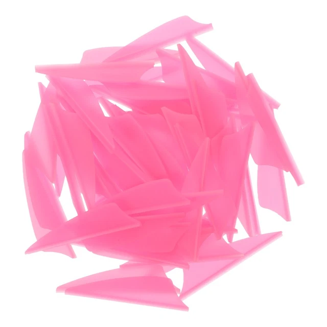 60 PCS SHIELD Shape Plastic Arrow Fletching Vanes For Archery Practice ...