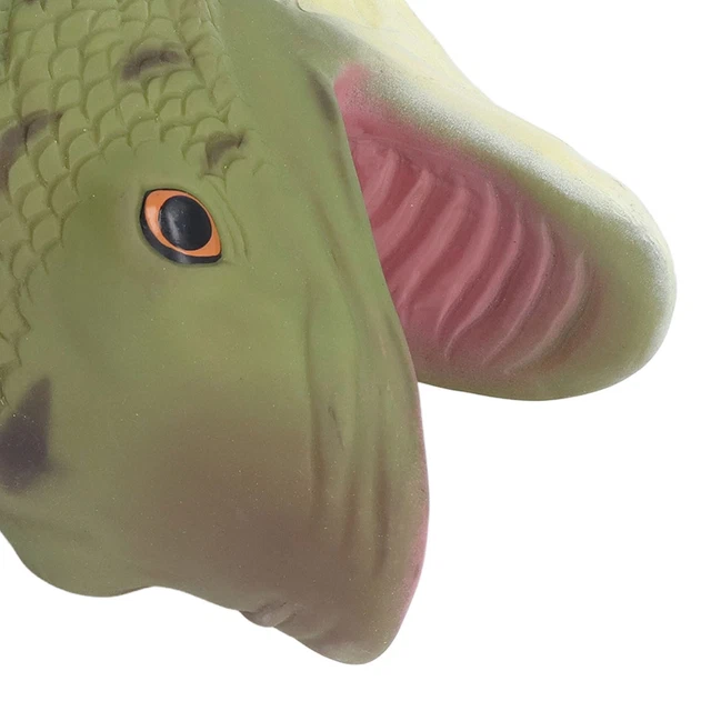 SOFT FISH HAND Puppet High Simulation Bass Head Hand Puppet Toys ...