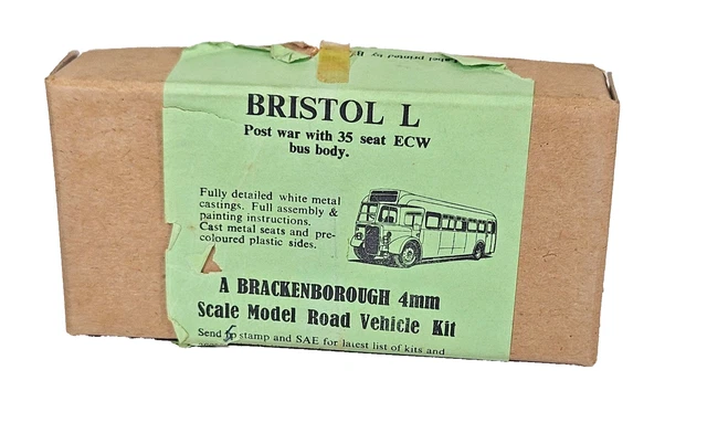 BRACKENBOROUGH 4MM SCALE Model Road Vehicle Kit of a Bristol L Post war ...
