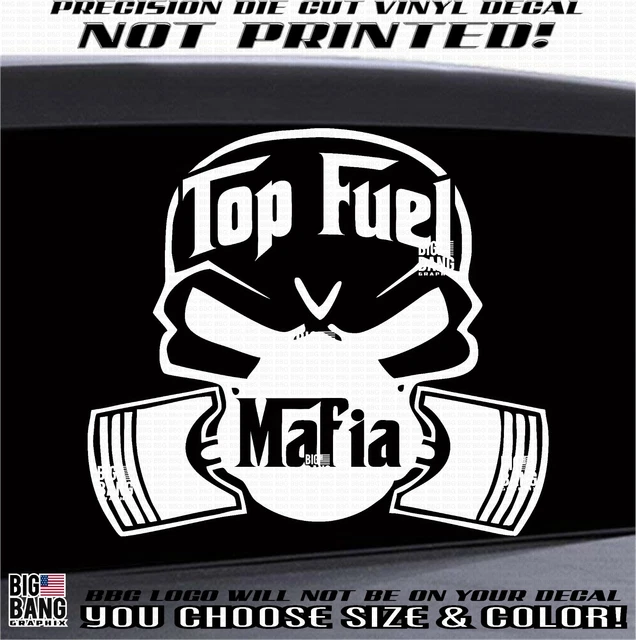 TOP FUEL DRAGSTER Vinyl Decal Sticker Drag Racing Race Car Driver ...