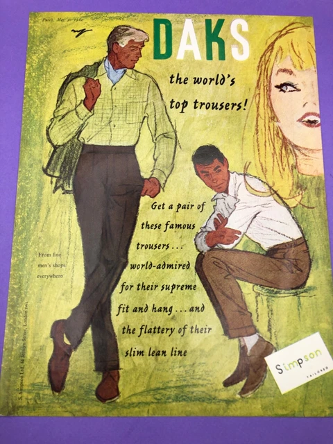 DAKS SIMPSON’S TAILORS 1962 Press Advert Simpsons £4.00 - PicClick UK