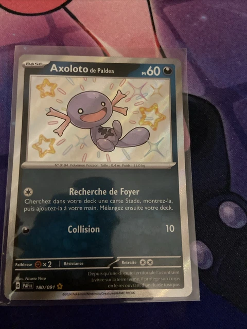 CARTE POKÉMON SHINY Axoloto 180/091 - PAF Destinées de Paldéa EV4.5 FR EUR 1,00 - PicClick FR