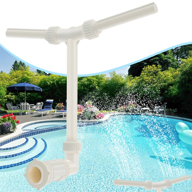 SWIMMING POOL WATERFALL Fountain Sprayer Dual Spray Pool Water ...