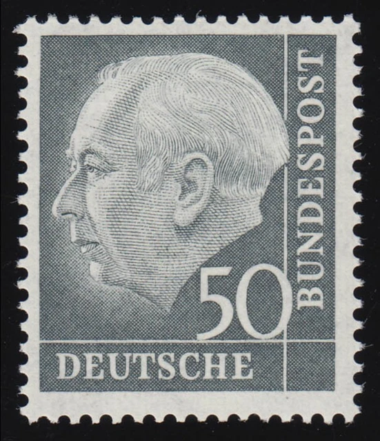 189 HEUSS 50 Pf postfrisch **, tief geprüft Schlegel BPP EUR 56,35 ...