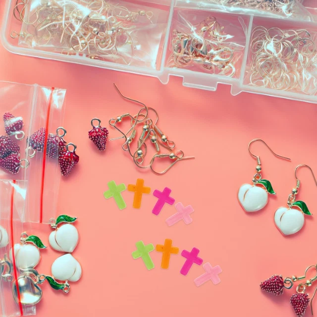 100 PCS RANDOM Color Acrylic Cross Beads for Crafting and Jewelry $16. ...