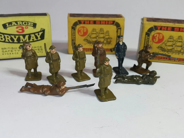 VINTAGE GROUP TOY Lead Soldiers WW2 Skybirds Scale Models Pre-War ...