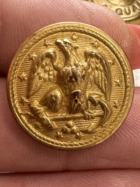 US NAVAL EAGLE Over Anchor Brass Uniform Coat Button 7/8" Waterbury Button Co. £5.56 - PicClick UK