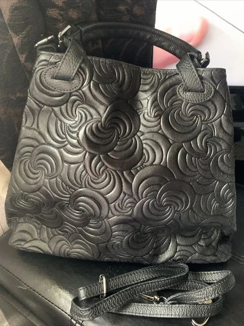 BRAND NEW MASSIMO Castelli Black Genuine Leather Bag Made In Italy £25. ...
