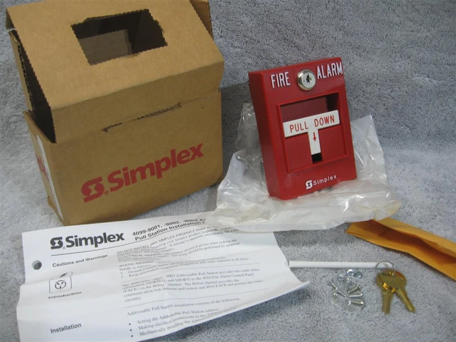 VINTAGE SIMPLEX 4099 Fire Alarm Pull Station U.S.A. New W/Box Offers ...