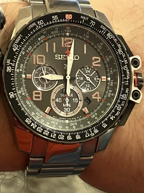 SEIKO SOLAR X Prospex Chronograph Men's Watch - V175-0CL0 - 42mm ...