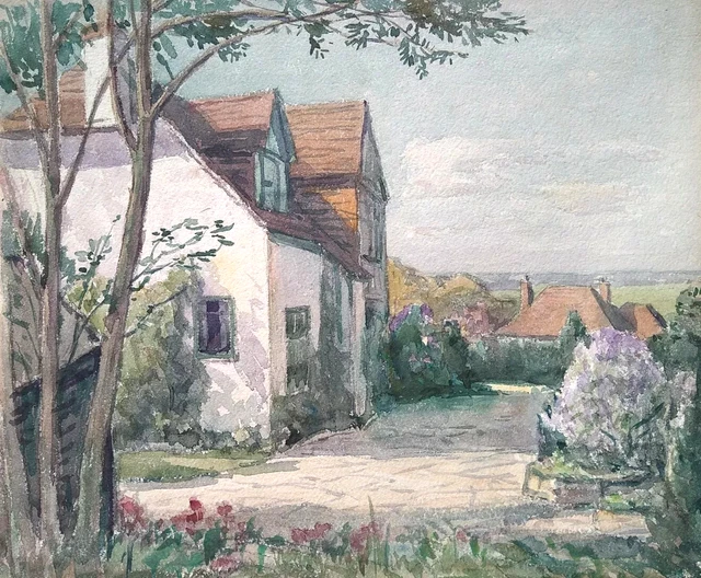 ORIGINAL WATERCOLOUR HENRY Samuel Merritt (1908-1948) Artist's Home ...