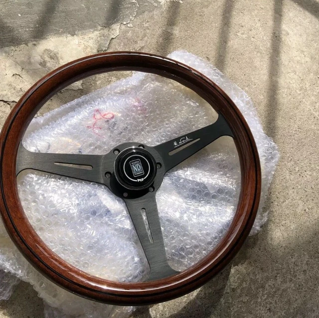 380MM CLASSIC REAL Wood, Nardi STYLE Steering Wheel 15Inch Racing ...