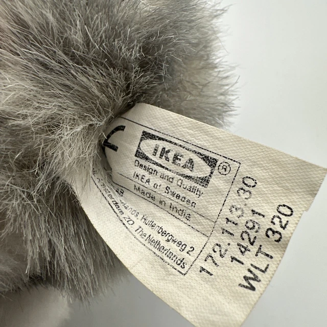 IKEA SOFT TOY grey striped 7" cat blue eyes vintage £14.95 - PicClick UK
