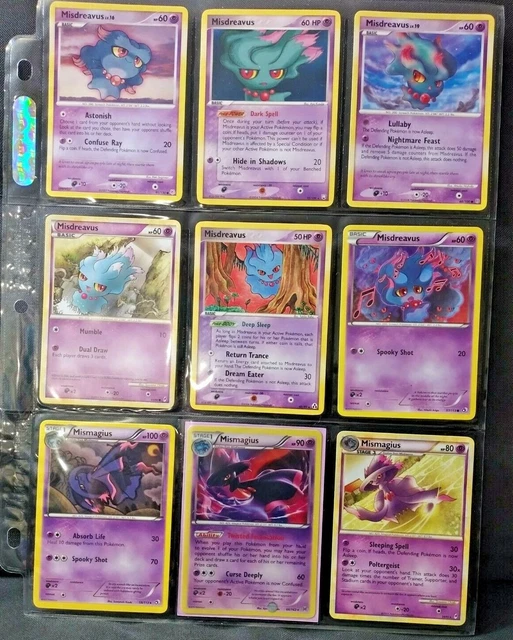 POKEMON 9 CARD/TARJETA Set: 6 Misdreavus and 3 Mismagius Cards EUR 36 ...