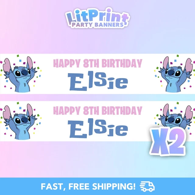 2X STITCH PERSONALISED Birthday Banner Party Banners £4.19 - PicClick UK