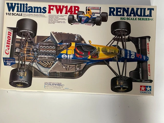 TAMIYA RARE WILLIAMS FW14B 1/12 Big Scale Series Model F1 Car 12029 NIB ...