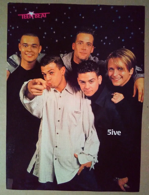 MAGAZINE PINUP~ BOYBAND FIVE w Ritchie Neville ~1990s ~~Back- FREDDIE ... MAGAZINE PINUP~ BOYBAND FIVE w Ritchie Neville ~1990s ~~Back- FREDDIE ...
