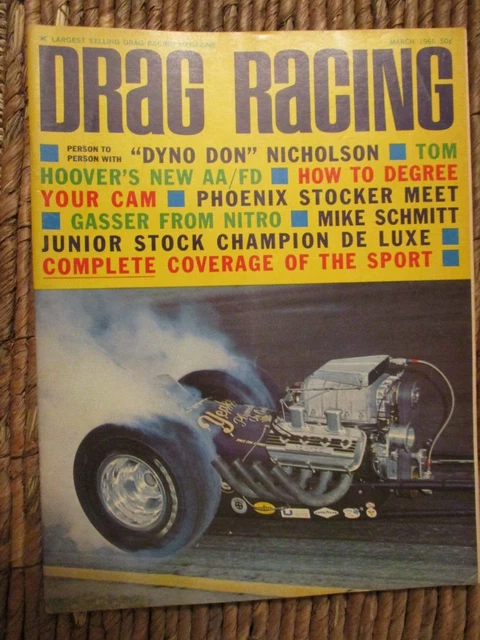 BACK ISSUE DRAG Racing Usa Magazine March 1966, Tom Mcewen, Dyno Don ...
