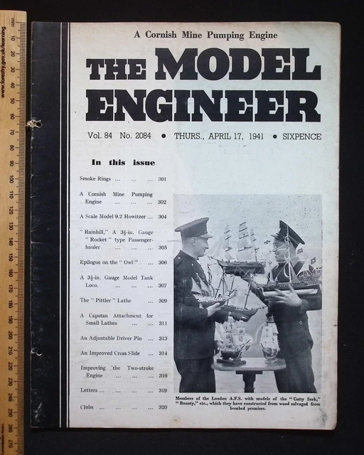 THE MODEL ENGINEER: Cornish Mine Pumping Engine - Vol. 84 No. 2084, Apr ...