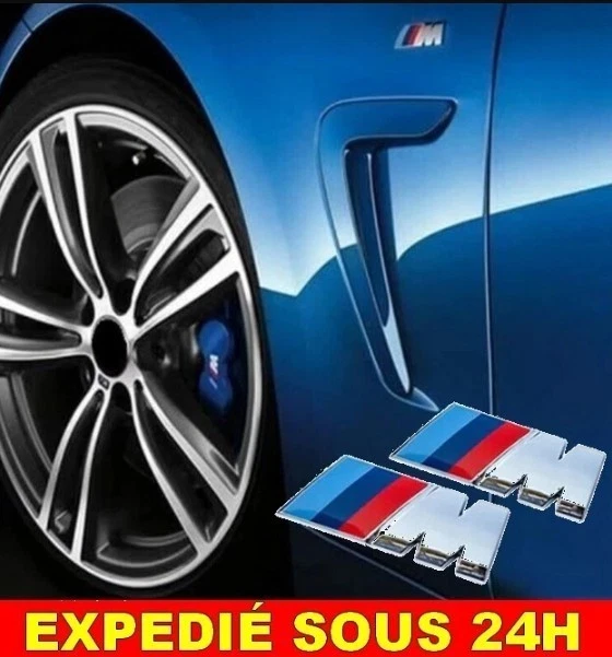 LOGO X2 BMW M Performance Ailes Emblème Sport Badge Chrome 45mm ...