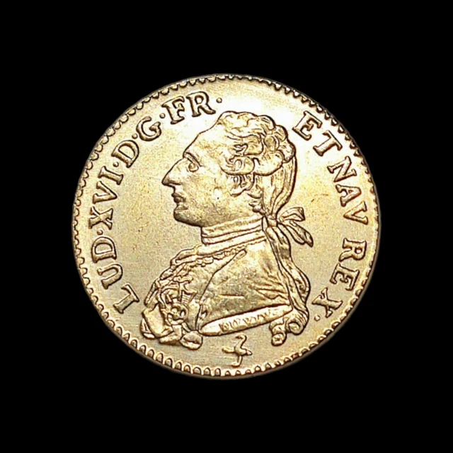FRENCH GOLD 1 D'Or Denomination Coin of King Louis XVI, Brass - Gold ...