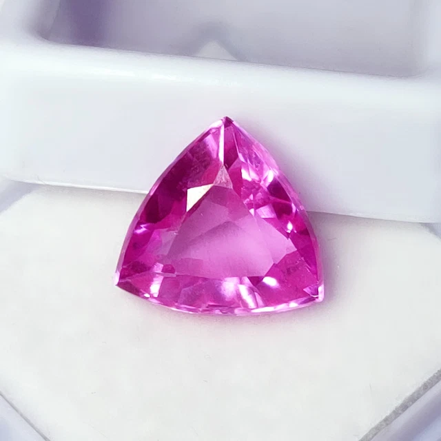 NATURAL ZAFIRO ROSA 7.57CT Suelto Gema Certificado Zafiro Trillón Corte ...