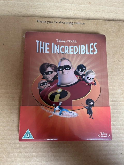The Incredibles Uk Reg Free Blu Ray Steelbook Disney Pixar Rare New