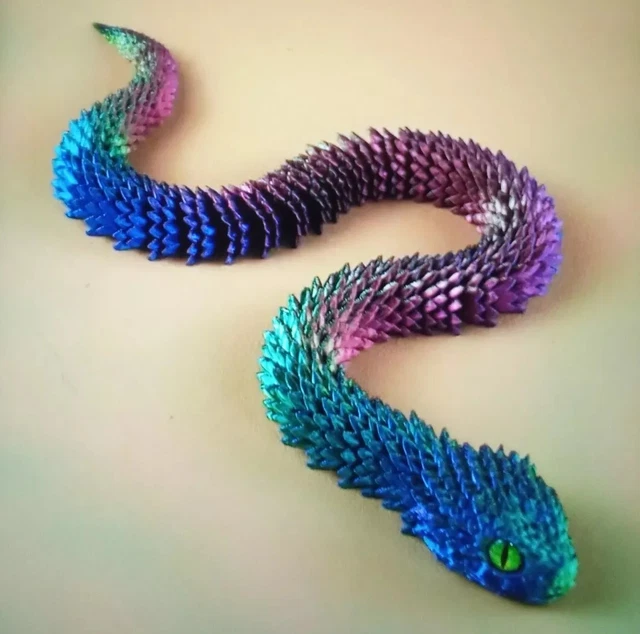 PYTHON SNAKE 30CM Fully articulated 3d Printed Model (Laser Gradient ...