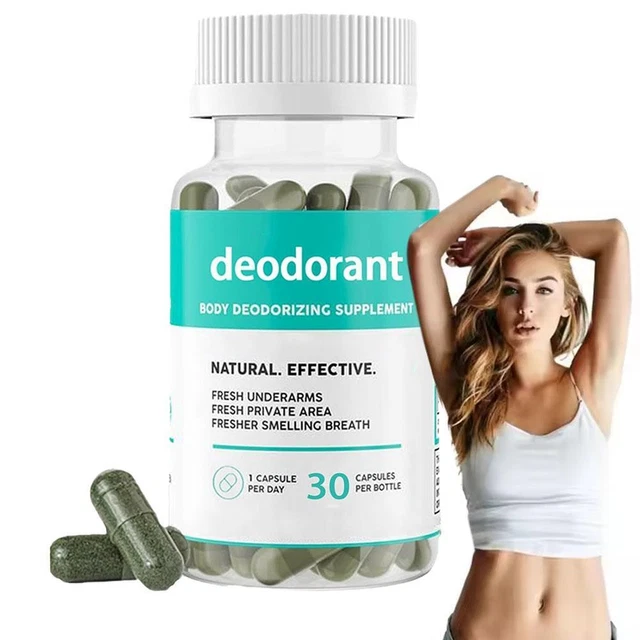DEODORANT CAPSULES, NATURAL Body Odor Remody Supplement ...