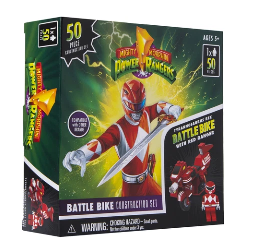 POWER RANGERS MIGHTY Morphin Battle Bike Construction Set with Red ...