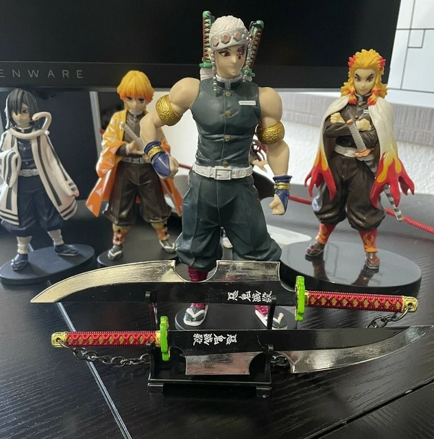 DEMON SLAYER: KIMETSU no Yaiba Hashira Tengen Uzui Metal Swords + Stand ...